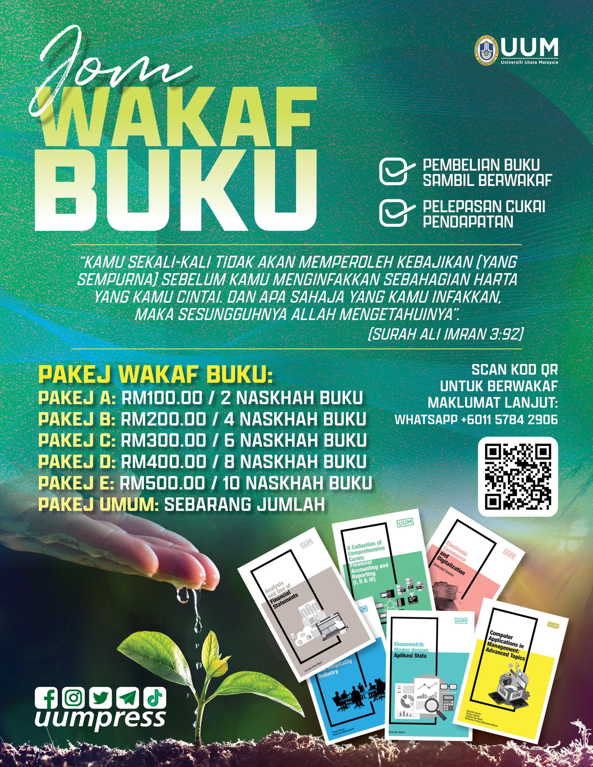 Wakaf buku, peluang gandakan pahala – UUM TODAY