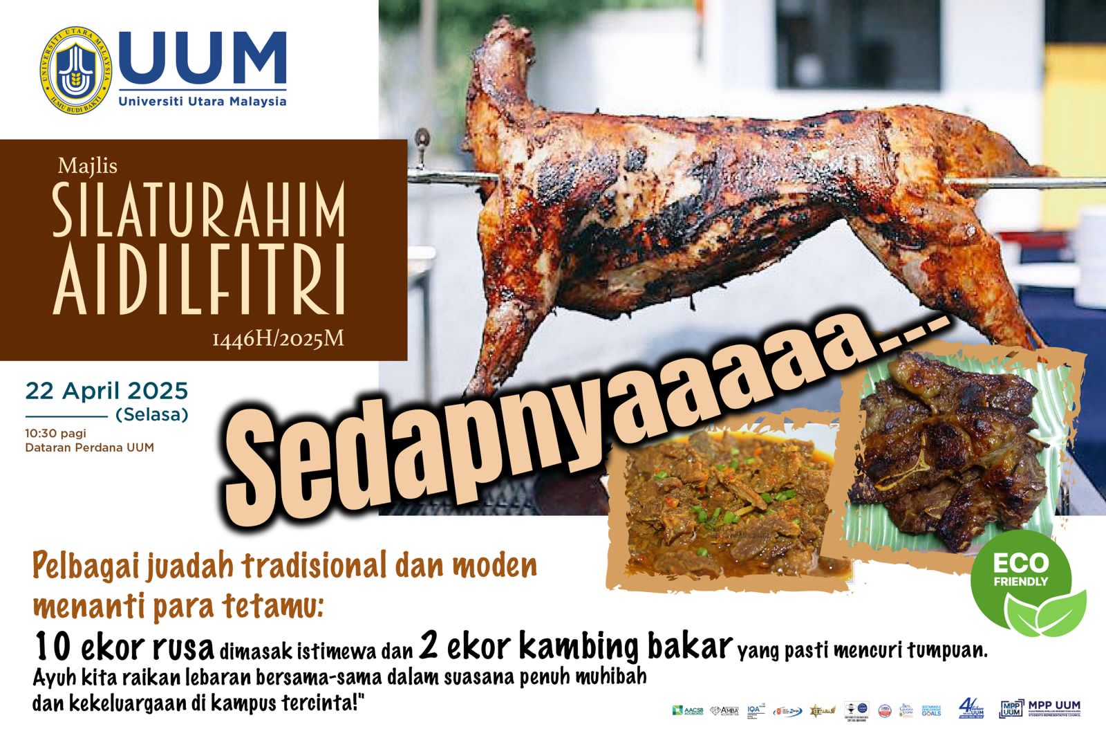 Rendang rusa, kambing bakar dan 20,000 cucuk sate, menu Majlis ...